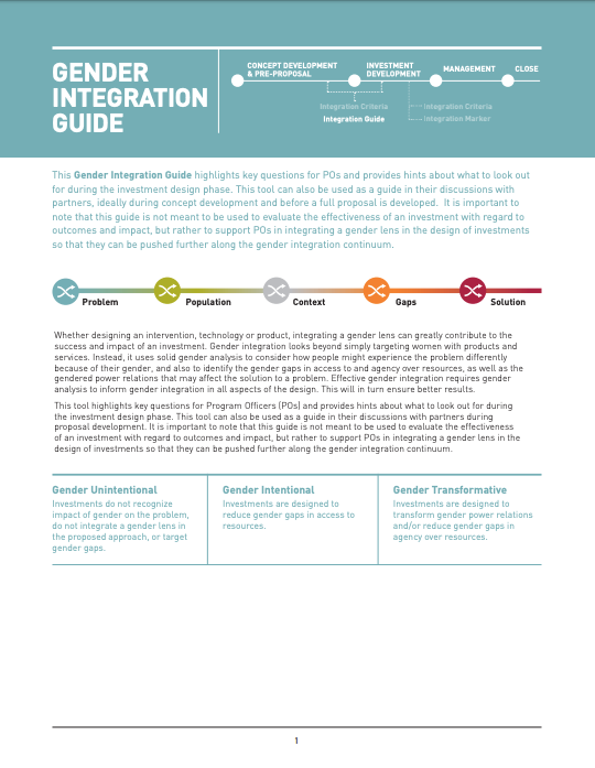 Gender Integration Guide Gender Integration Guide